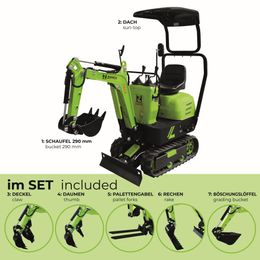 ZIPPER Mini-Bagger-Set 'ZI-MBG600S7' 6,8 kW
