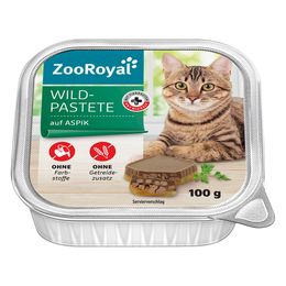 ZooRoyal Katzennassfutter 'Wildpastete auf Aspik' 100 g
