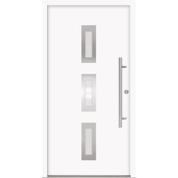 Splendoor Alu-Stahlhaust&uuml;r 'B02' wei&szlig; rechts 110 x 210 cm