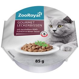 ZooRoyal Katzennassfutter 'Gourmet Leckerbissen hrzht Rindfleisch Sauce' 85 g