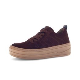 Sneaker Gabor "Sneaker low", Damen, Gr. 37,5, rot, Schuhe Sneaker
