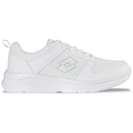 Sneaker Lotto, Herren, Gr. 37, wei&szlig;, leuchtendesgrau, Kunstfaser, Synthetik, unifarben, Schuhe Sneaker, - extra leicht & bequem