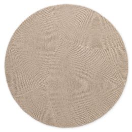 NYVI Teppich Eleni - Pflegeleicht, Strapazierf&auml;hig, f&uuml;r Innen geeignet Farbe:Hellbeige;Gr&ouml;&szlig;e:&Oslash; 150 cm