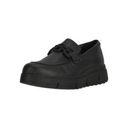 Slipper Clarks "Loriini Izzy", Damen, Gr. 39, schwarz, Leder, Schuhe Slipper, mit besonders bequemer Chunky-Sohle
