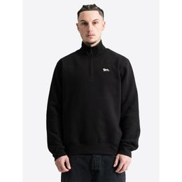 Lonsdale Herren Sweatshirt mit Viertelrei&szlig;verschluss normale Passform CHISLEHURST
