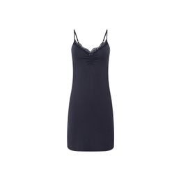 Nachthemd Jockey "Nachthemd Supersoft Lounge Chemise", Damen, Gr. L, N-Gr, blau (dunkelblau), Obermaterial: 95% Modal CMD. 5% Elasthan EL., Kleider Nachthemd