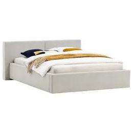 Meise M&ouml;bel Polsterbett MEISE.M&Ouml;BEL "Cube wahlweise mit Matratze und Bettkasten", beige (beige, beige), B:180cm L:227cm, Betten, Polsterbett, extra flaches Kopfteil, erh&auml;ltlich in den Breiten 140cm, 160cm & 180cm