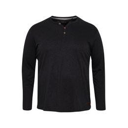 !Solid Langarmshirt SOLID "Langarmshirt SDVolko Big & Tall", Herren, Gr. 4XL, schwarz, Obermaterial: 100% Baumwolle CO., Shirts Langarmshirt