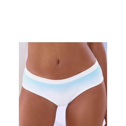 Panty Vivance, Damen, Gr. L (42), wei&szlig; (wei&szlig;, blau), Piqu&eacute;, Obermaterial: 96% Polyamid, 4% Elasthan, Unterhosen Panty, im sportiven Look mit zartem Farbverlauf