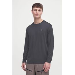 Longsleeve North Bend "Longsweatshirt NBTergong M", Herren, Gr. M, schwarz (asphalt), Obermaterial: 92% Polyester PES. 8% Elasthan EL., Shirts