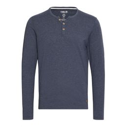 !Solid Rundhalsshirt SOLID "Rundhalsshirt SDVolko", Herren, Gr. L, blau (ins bl mel), Obermaterial: 60% Baumwolle CO. 40% Polyester PES., Shirts Rundhalsshirt