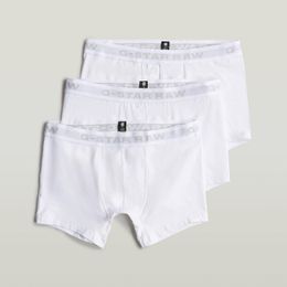 G-Star Raw Boxershorts G-STAR "Boxer briefs 3 pack", Herren, Gr. M, 3 Stk., wei&szlig; (wei&szlig;, wei&szlig;, wei&szlig;), Jersey, Obermaterial: 95% Baumwolle, 5% Elasthan, eng, Unterhosen