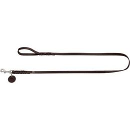 Hunter F&uuml;hrleine Solid Education dunkelbraun 1,6 cm, 2 m