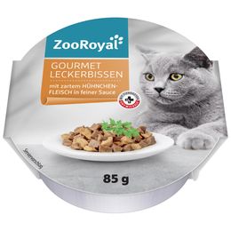 ZooRoyal Katzennassfutter 'Gourmet Leckerbissen H&uuml;hnchenfleisch Sauce' 85 g
