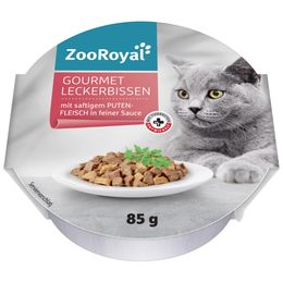 ZooRoyal Katzennassfutter 'Gourmet Leckerbissen Putenfleisch Sauce' 85 g