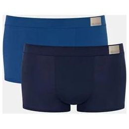 Hipster Sloggi "Men GO Natural", Herren, Gr. S, blau (blau, schwarz combination), Single Jersey, Obermaterial: 95% Baumwolle, 5% Elasthan, clean, unifarben, eng, Unterhosen, L&auml;ssig, bequeme Basics, Baumwollmix, Soft-Bund, elastisch, weich