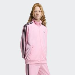 Trainingsjacke adidas originals "FIREBIRD LO TT", M&auml;dchen, Gr. 128, light pink, schwarz, Obermaterial: 100% Polyester, Jacken Trainingsjacke