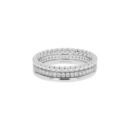 Ring-Set Tom Tailor "Multipack Schmuck Geschenk Silber 925" Gr. 56, silberfarben, kristallwei&szlig;, Fingerringe, Damen, 56, Silber 925 (Sterlingsilber), 5,5mm, mit Zirkonia (synth.)