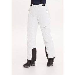 Skihose WHISTLER "Fairway", Damen, Gr. 44, EURO-Gr&ouml;&szlig;en, wei&szlig; (wei&szlig;, wei&szlig;), 100% Polyester, unifarben, lang, Hosen Skihose, mit wasser- und winddichter Funktionsmembran