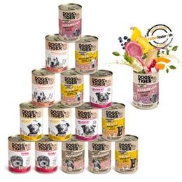 Dogs'n Tiger Dogs&rsquo;n Tiger Adult Hundefutter, Nassfutter, Mixpaket Schlemmerparadies 16x 400 g
