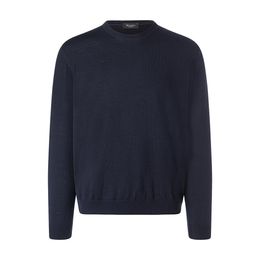 Strickpullover Maerz Muenchen "Maerz Muenchen 490500 Strickpullover Herren Bekleidung", Herren, Gr. 48, dunkelblau, 100% Wolle, Rundhals, Pullover Strickpullover