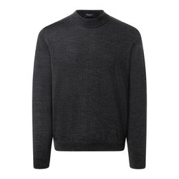 Strickpullover Maerz Muenchen "Maerz Muenchen 490300 Strickpullover Herren Bekleidung", Herren, Gr. 48, dunkelgrau, 100% Wolle, Rundhals, Pullover Strickpullover