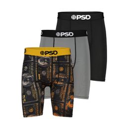 Boxershorts PSD "3 PACK - MONEY GANG Herren", Herren, Gr. L, multi, 90% POLYESTER, 10% ELASTHAN, Unterhosen