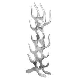 Riess Ambiente riess-ambiente Weinregal FLAME - 93cm silber f&uuml;r 9 Flaschen Flaschenhalter modern