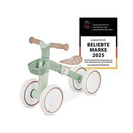 Globber LEARNING BIKE &ndash; Aufsitzrad, Lernrad, 7 Zoll EVA-Bereifung, 4-r&auml;drig, Sattel h&ouml;henverstellbar, salbei gr&uuml;n