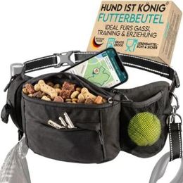HUND IST K&Ouml;NIG &reg; Bauchtasche f&uuml;r Leckerlis & Hundezubeh&ouml;r schwarz
