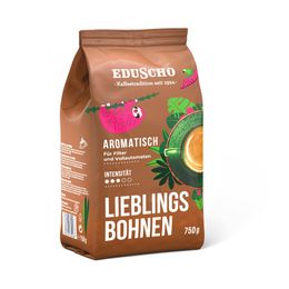 EDUSCHO Lieblingsbohnen Aromatisch - 8 x 750 g Ganze Bohne - Intensit&auml;t: 3/5