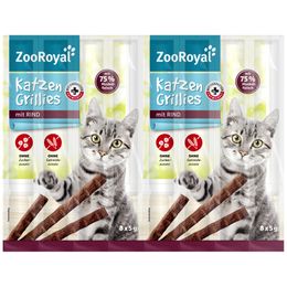 ZooRoyal Katzensnack 'Katzen-Grillies mit Rind' 8 x 5 g