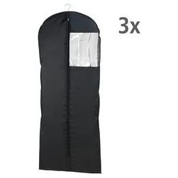 Kleidersack Wenko "Modell Deep Black", schwarz, B/H/L: 60cm x 150cm, Kleiders&auml;cke, 60 x 150 cm, abwaschbar, mit Rei&szlig;verschluss & Sichtfenster