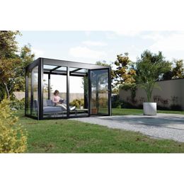 SunElements Gew&auml;chshaus 'SunGarden Infinity 3.2' 338 x 233 cm mit 6 mm Acrylglas anthrazit-metallic
