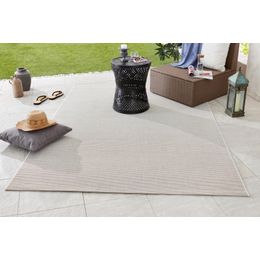 Teppich Hanse Home "Match" Gr. 2, beige (creme), B:80cm H:8mm L:150cm, Kunstfaser, Teppiche, Teppich, In-& Outdoor, Kurzflor, L&auml;ufer, Modern, Unifarben, Wohnzimmer, Balkon