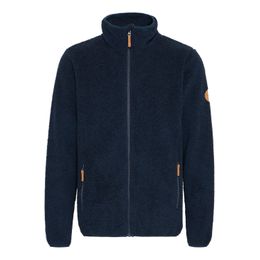 Strickfleece-Pullover North Bend "Fleecejacke NBSteve M", Herren, Gr. M, blau (navy blazer), Obermaterial: 100% Polyester PES., Jacken