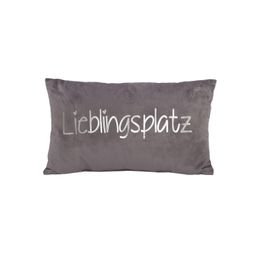SONSTIGE Kissen LIEBLINGSPLATZ silber