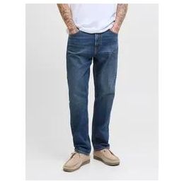 Jack & Jones Loose-fit-Jeans JACK & JONES "JJICHRIS JJCLASSIC AM 440 NOOS", Herren, Gr. 36, L&auml;nge 32, blau (blau denim), Denim/Jeans, Obermaterial: 69% Baumwolle, 30% Lyocell (TENCELTM), 1% Elasthan, unifarben, relaxed fit kn&ouml;chellang, Jeans