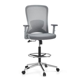 hjh OFFICE Counterstuhl Top Work 44 W Stoff / Netzstoff mit Armlehnen (h&ouml;henverstellbar)
