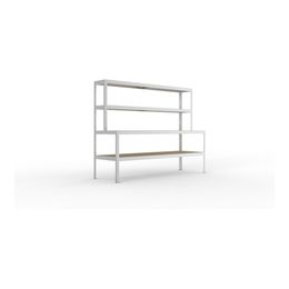 META Packtisch SPEED-RACK 1970 x 2500 x 800mm verzinkt mit Ablage Spanplatten natur (20097109)