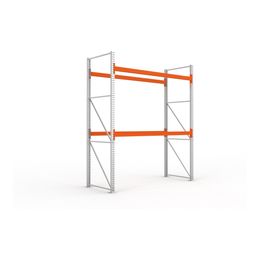 META Palettenregal MULTIPAL 3300 x 2700 x 1100 mm verzinkt rotorange 3 Ebenen bis 780 Kg Palettengewicht (20077507)