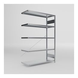 META Fachboden-Anbauregal S3 CLIP 2000x1300x500 mm verzinkt mit 5 Fachb&ouml;den 150 kg Fachlast (9900013284)