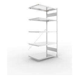META Steckregal CLIP 230 AR 2000 x 1000 x 600 mm verzinkt mit 5 B&ouml;den (2001567)