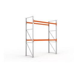 META Palettenregal MULTIPAL 3300 x 2700 x 1100 mm verzinkt rotorange 3 Ebenen 480 kg Palettengewicht (20093199)