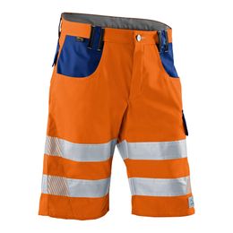 K&Uuml;BLER WORKWEAR K&uuml;bler PSA Reflectiq Shorts 2307 warnorange/kbl.blau 62 ; K&uuml;bler Workwear (2307 8340-3746-62)