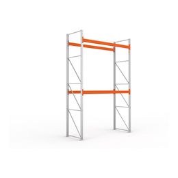 META Palettenregal MULTIPAL 4400 x 2700 x 1100 mm verzinkt rotorange mit 3 Lagerebenen (200186385)