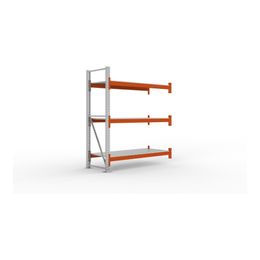 META Gro&szlig;fachregal AR 2200 x 1825 x 800 verzinkt RAL 2001 rotorange multipal S mit Stahlpaneelen (200188546)
