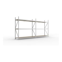 META Regal MINI-RACK 2200 x 3758 x 650 mm verzinkt mit 6 Spanplattenb&ouml;den (20077405)