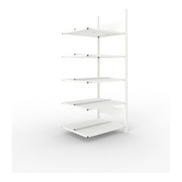 META B&uuml;ro-Anbauregal COMPACT doppelseitig 1850x750x600 mm lichtgrau (20077643)