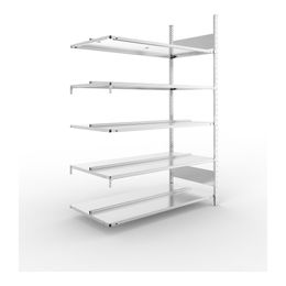 META B&uuml;ro-Anbauregal S3 COMPACT 1850x1250x600 mm verzinkt doppelseitig mit 5 B&ouml;den Fachlast 100 kg (200178019)